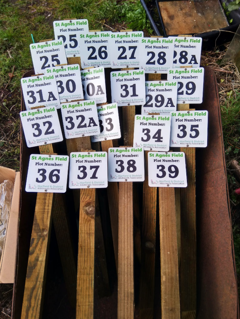New Plot Signs - Horfield and District Allotments